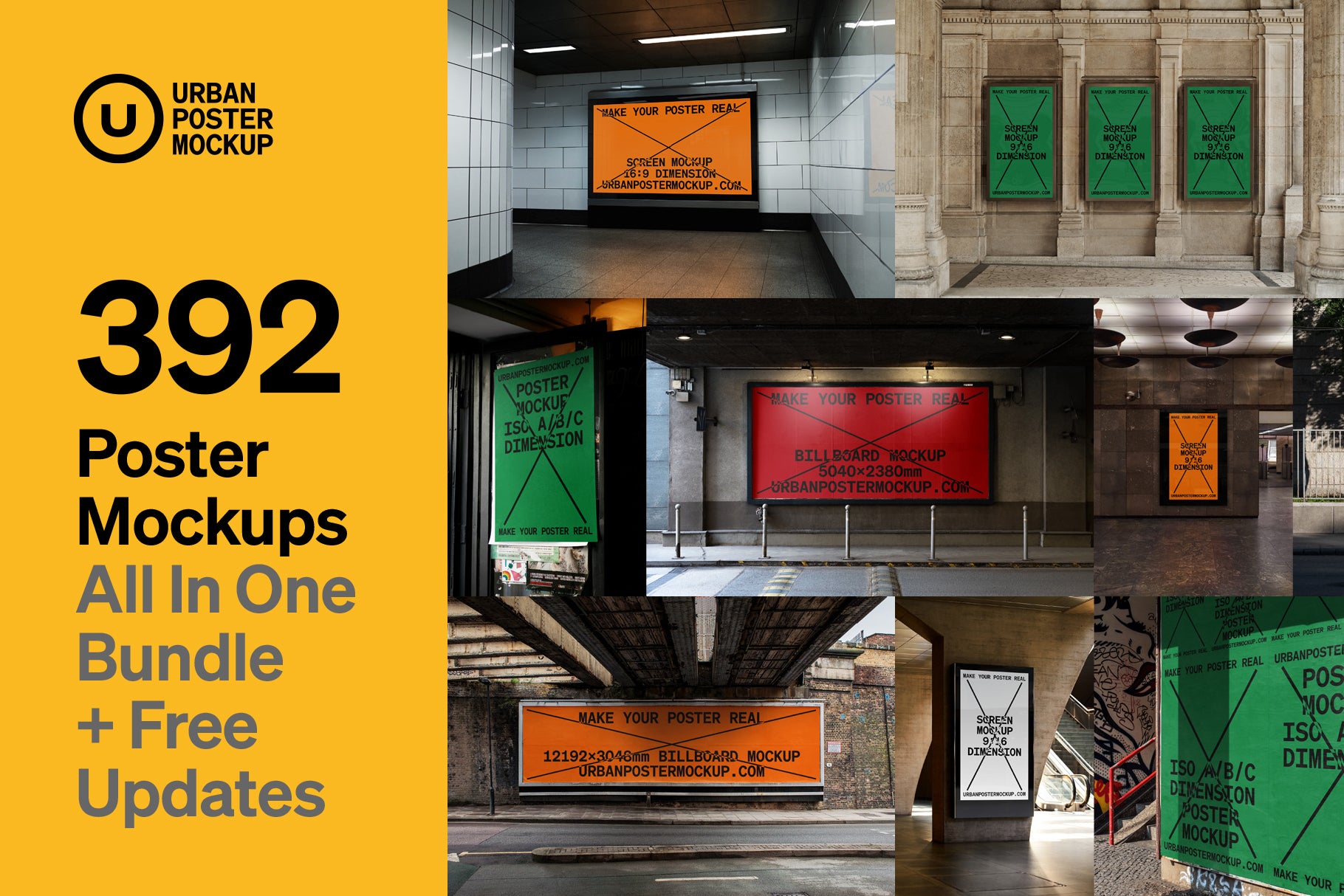Poster Mockup Bundle – Urban Poster Mockup