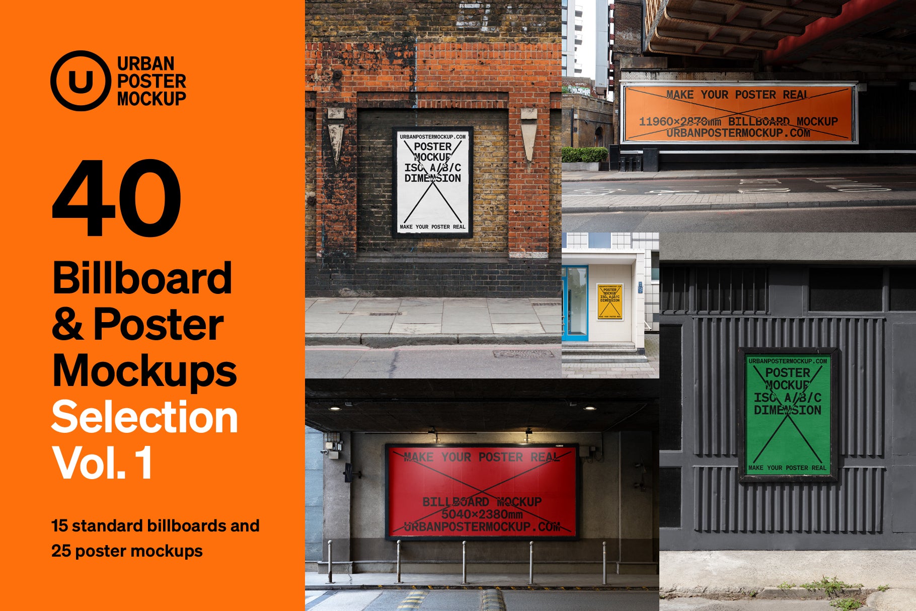 Billboard and Poster Mockup Selection Vol1 – Urban Poster Mockup